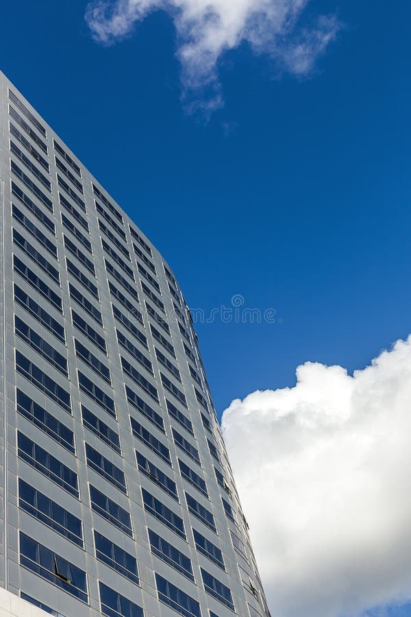 Modern Office Skyscrapers on the Blue Sky with Clouds Stock Image ...
