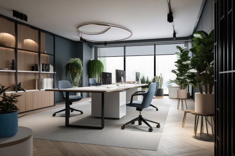 Modern Office, with Sleek and Functional Furniture, for Efficient and ...
