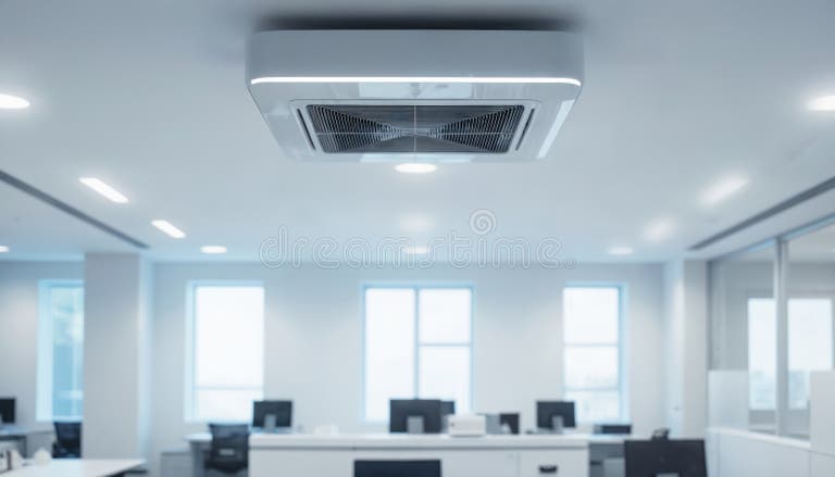 Modern Office with Smart Air Conditioning Unit. Climate Control System ...