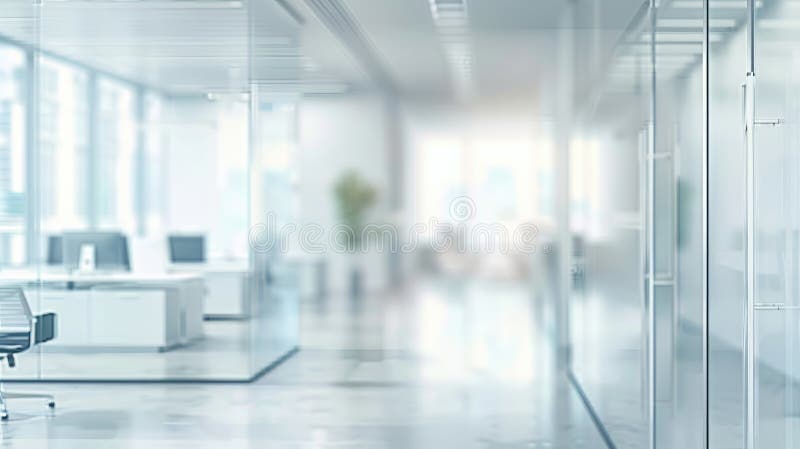 Modern Office Space with Blurred Background Stock Image - Image of ...