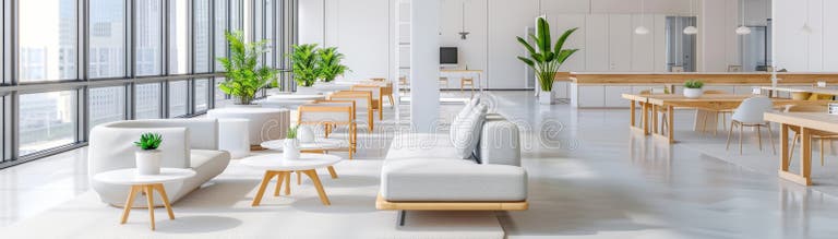 A Modern Office Space with a Cafe-style Break Area for Refreshments and ...