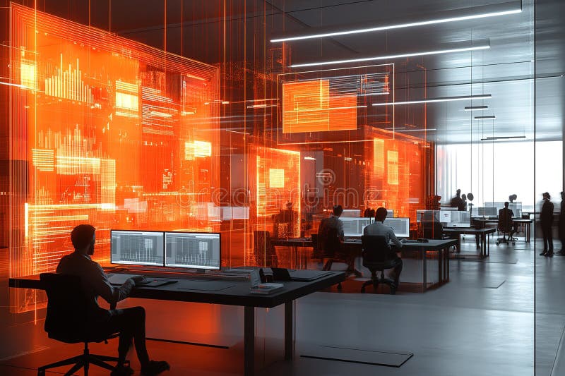 Modern Office Space: Collaborative Teamwork and Innovative Design ...