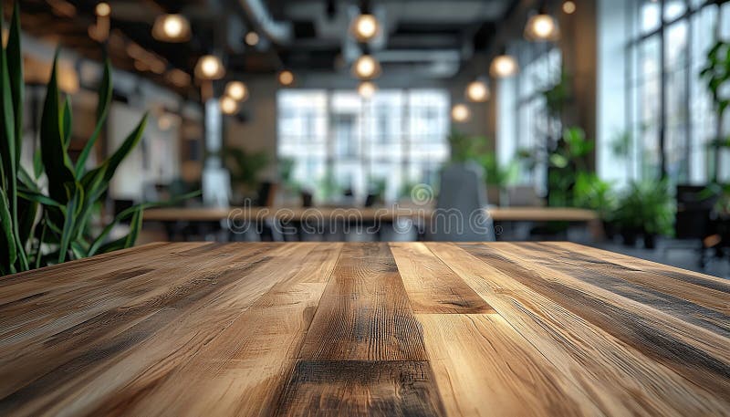 Modern Office Space with Empty Desk and Chair Generated by AI Stock ...