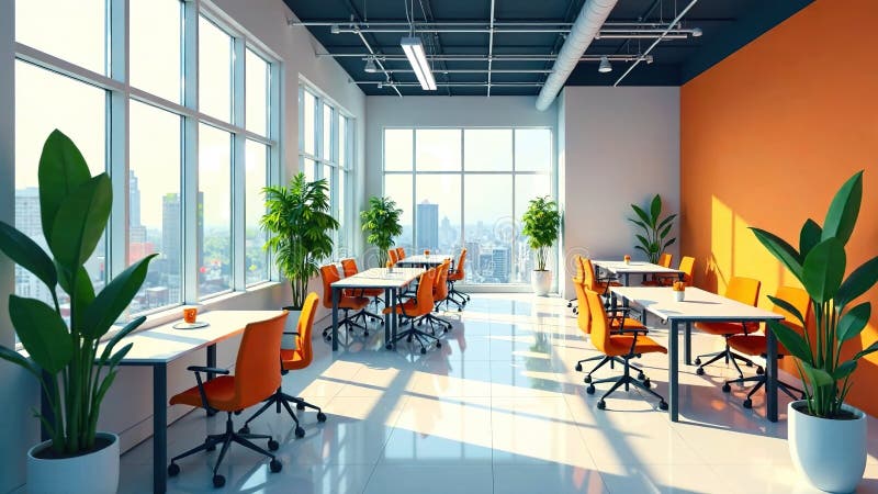 Modern Office Space Map Illustration a Visual Guide To Collaborative ...