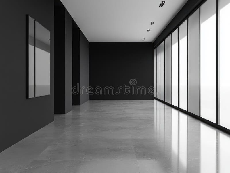 Modern Office Space with Minimalistic Design Stock Image - Image of ...