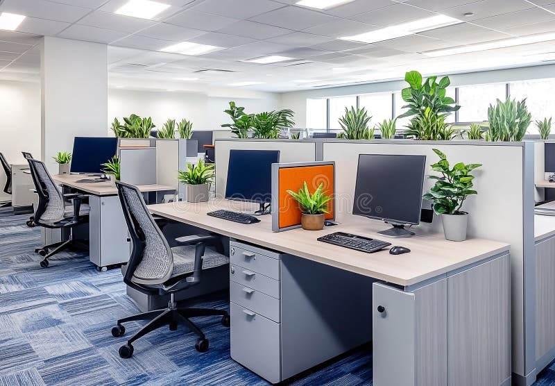 Modern Office Space with Plants for a Productive and Healthy Work ...
