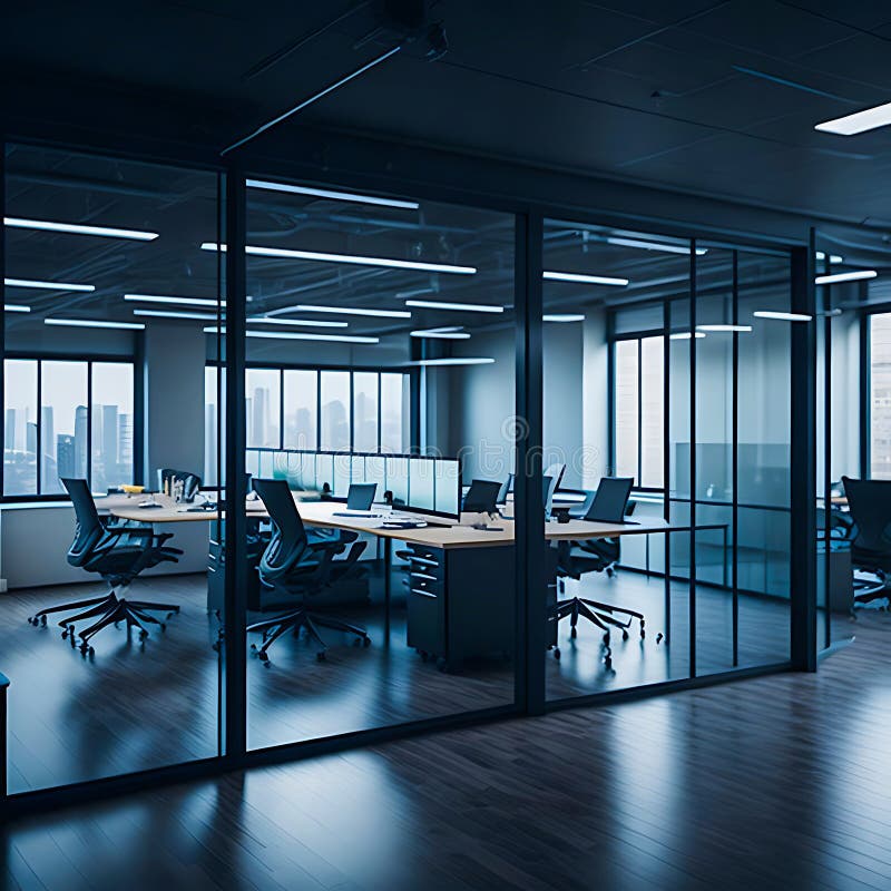 Modern and Sleek Office Space Perfect for a Professional Setting ...