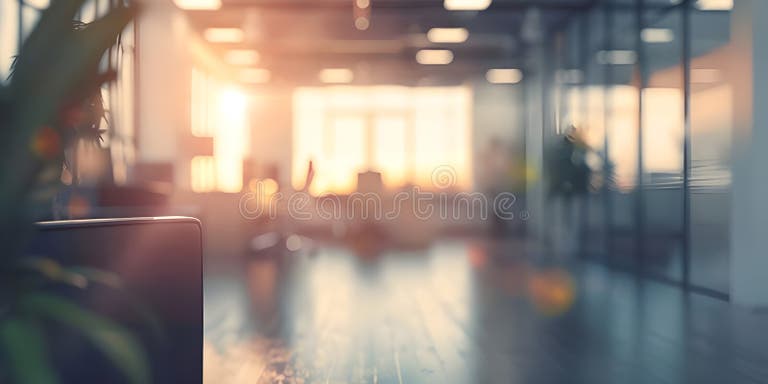 Modern Office with Sunlit View: a Bright and Productive Workspace Stock ...