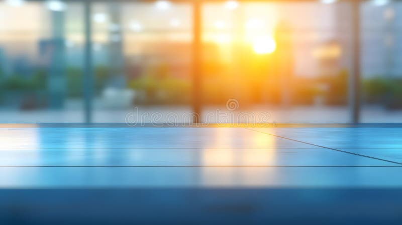 Modern Office Sunset View Empty Tabletop Background Royalty Free Image ...