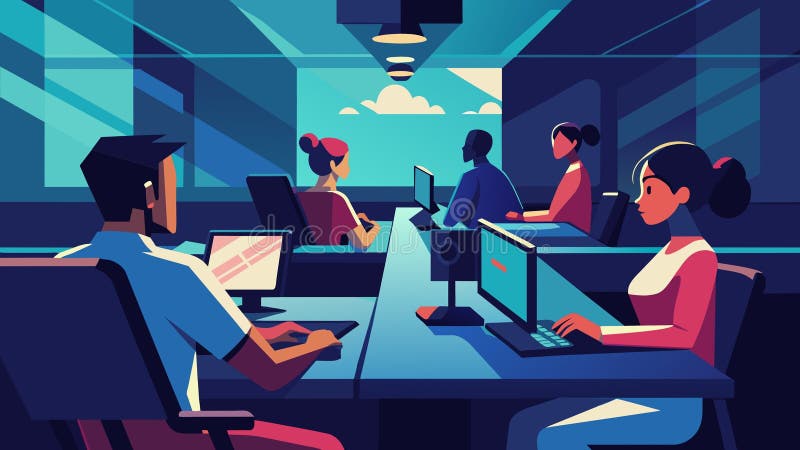 Modern Office Team Engaged in Productive Work Session Stock Photo ...