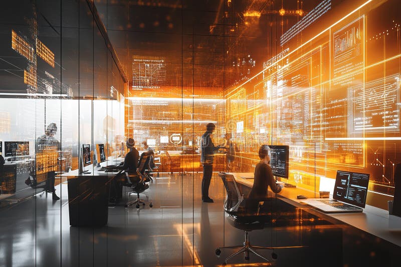 Modern Office Teamwork: Collaborative Workspace, Innovative ...