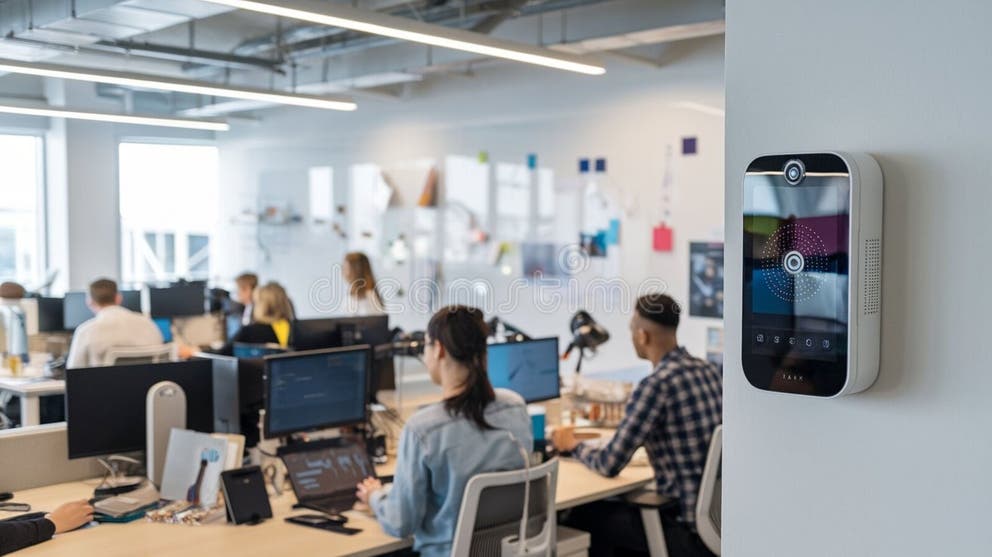 Modern Office Teamwork Group of Professionals at Work with Computers ...