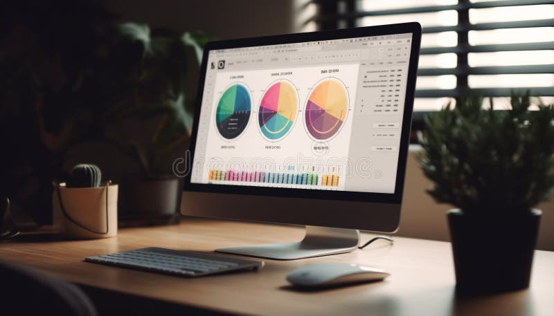 Modern Office Technology Drives Business Growth Success Generated by AI ...