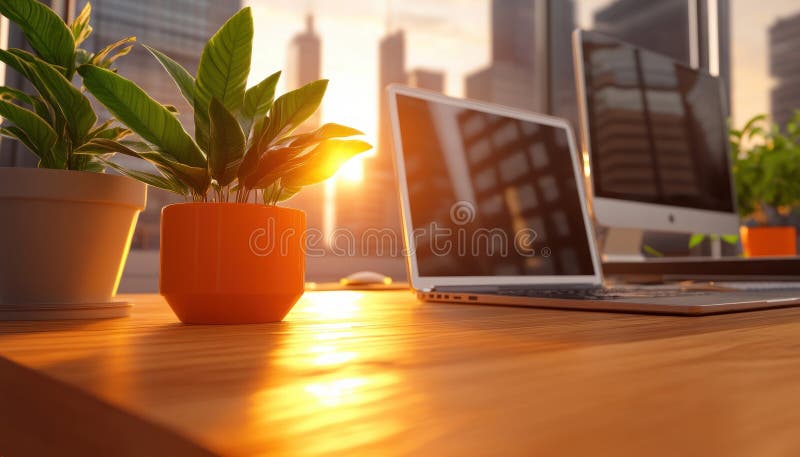 Collaborative Teamwork in the Modern Office Colleagues Working Together ...