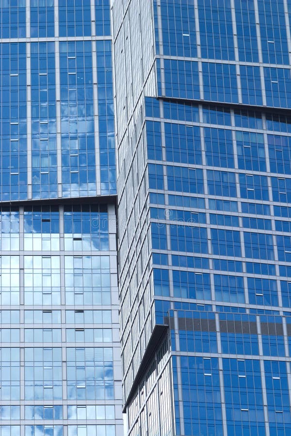 Modern Office Wall Building Facade Vertical View Stock Image - Image of ...