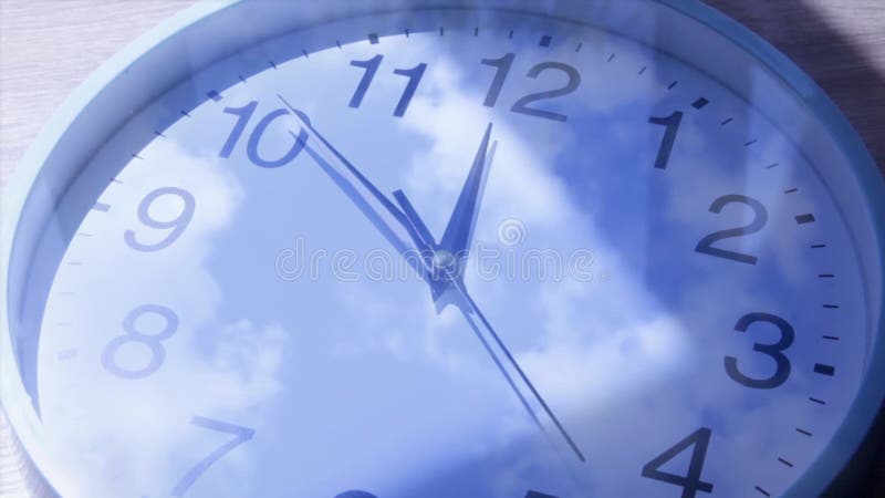 Modern Office Wall Clock. Close Up To a Wall Clock, with Running Time ...