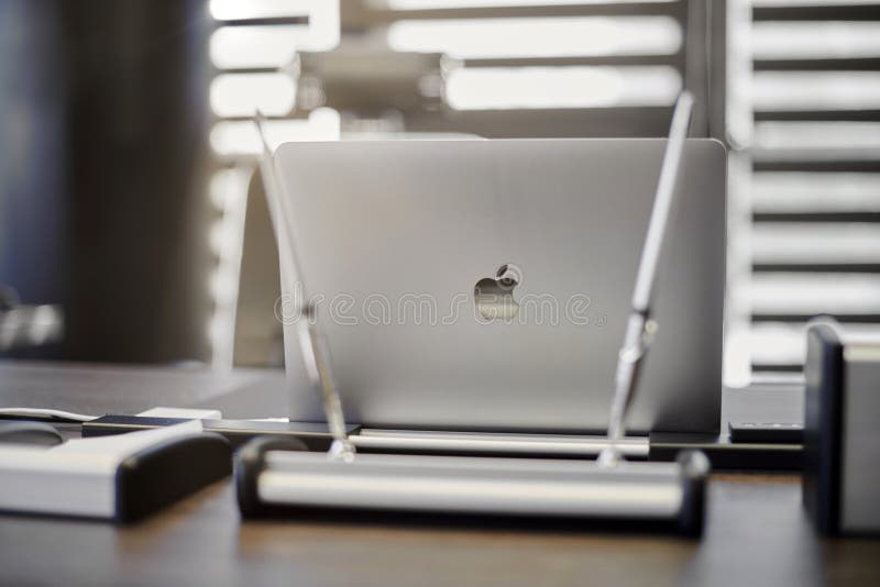 Modern Office Workplace. Business Laptop in Work Place for Chief, Boss ...