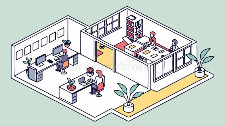 Modern Office Workspace, Collaborative Environment, Productivity ...