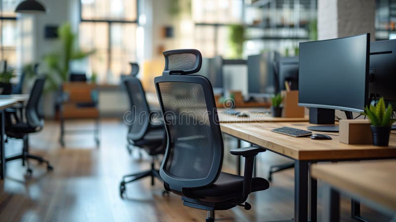 Minimalist Home Office Dual Monitors Natural Light Productive Workspace ...