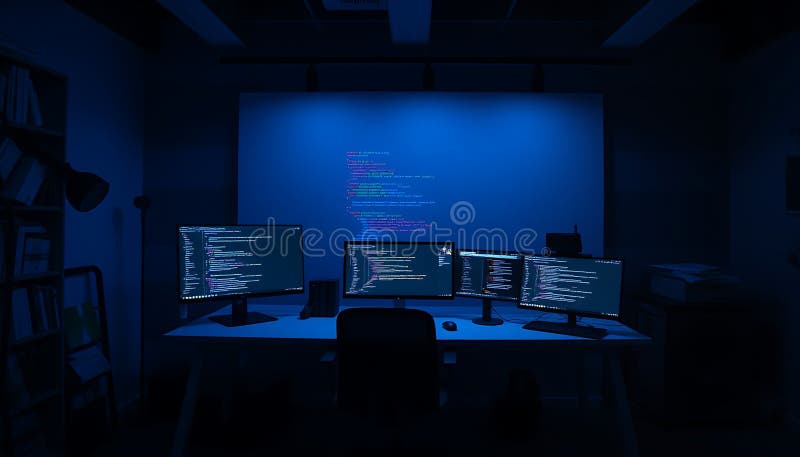 Modern Office Workstations, Computer Setup, Workspace Interior, Tech ...