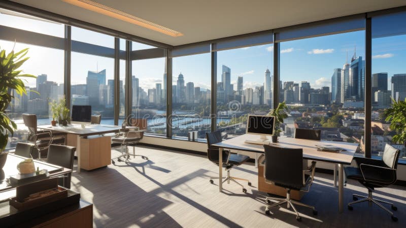 Modern Offices with Impressive City Views Enhancing the Work ...