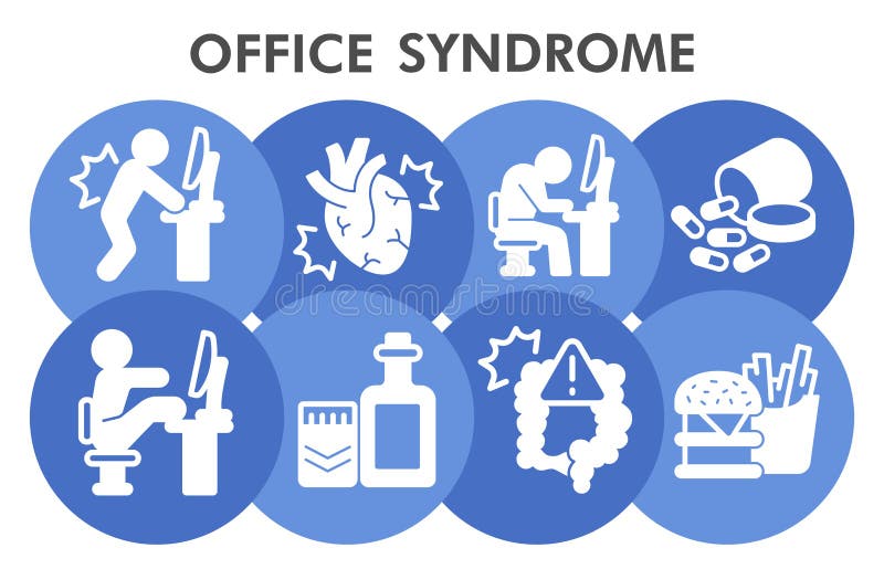 Modern Officesyndrome Infographic Design Template. Office Syndrome ...