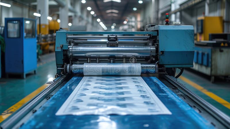 Modern Offset Printing stock illustration. Illustration of precision ...