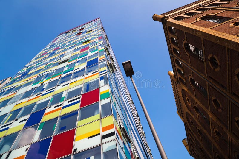 Modern and old building stock photo. Image of colorful - 31675064