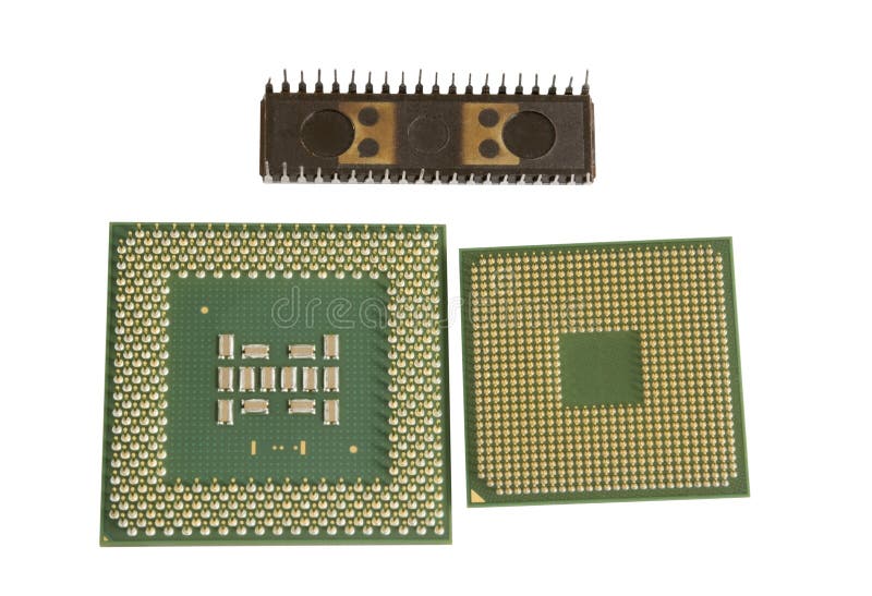Modern and old CPU stock photo. Image of microcircuit - 49662130