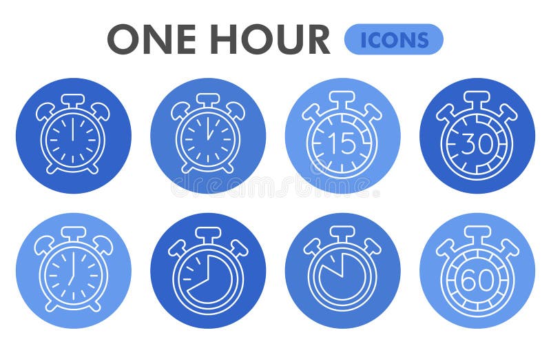 Modern One Hour Infographic Design Template. Alarm Clock and Stopwatch ...