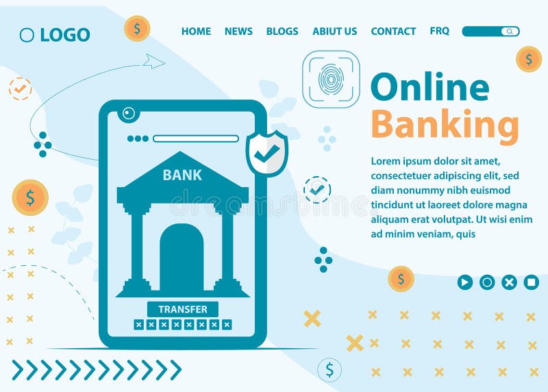 Online Banking Illustration – Secure Digital Finance Web Template ...