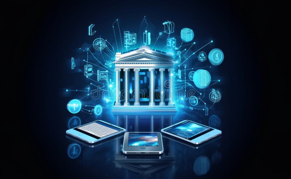 Modern Online Banking Interface Displayed on a Digital Screen.Generated ...