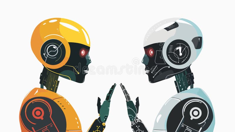 Modern Online Communication Chat Bot Concept Stock Illustration ...