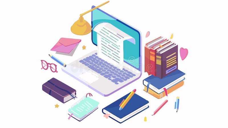 Modern Online Education Abstract Vector Illustration for Learning ...