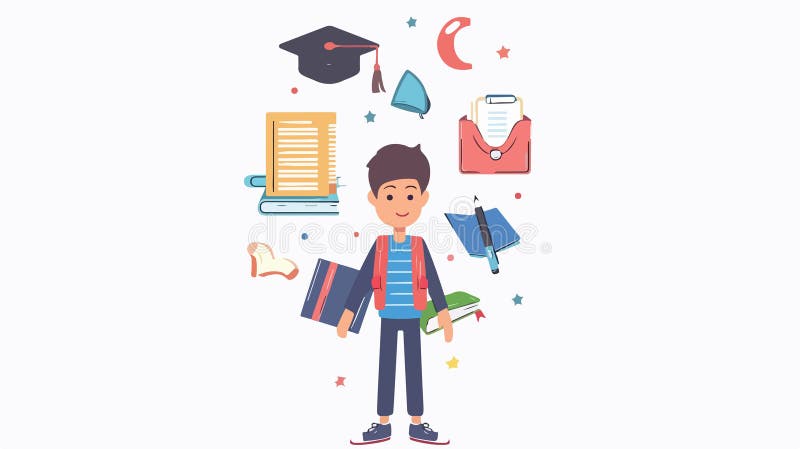 Modern Online Education Abstract Vector Illustration for Learning ...