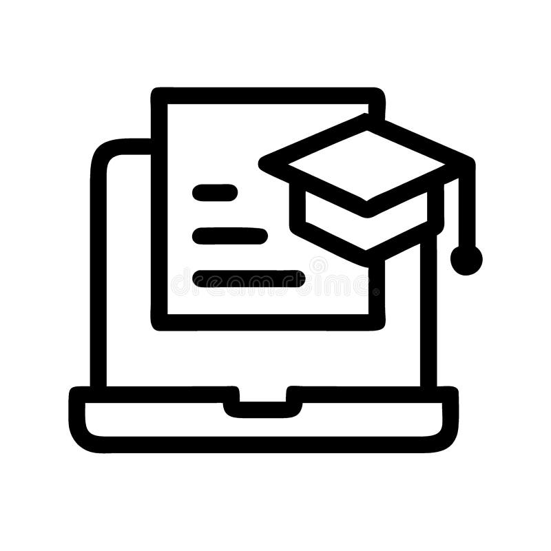 Online Learning Icon Vector Stock Illustration - Illustration of ...