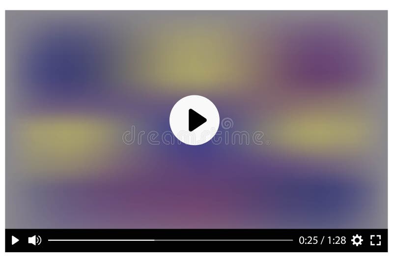 Modern Online Media Player. Device Screen Layout. Stock Vector ...