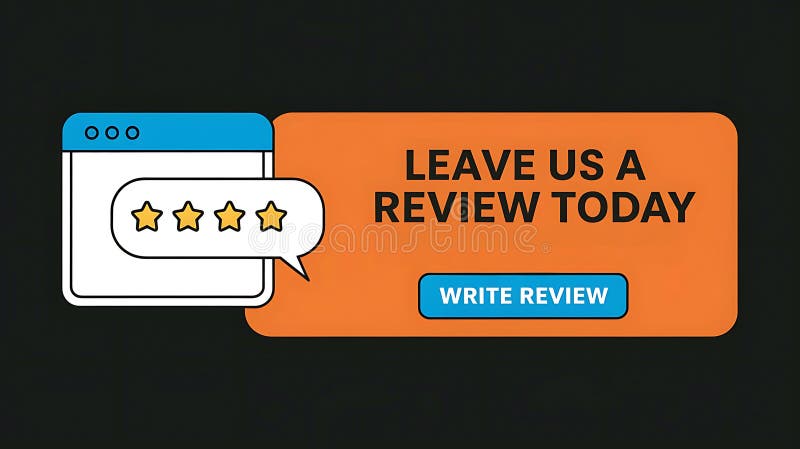 Modern Online Review Request Graphic Stock Illustration - Illustration ...
