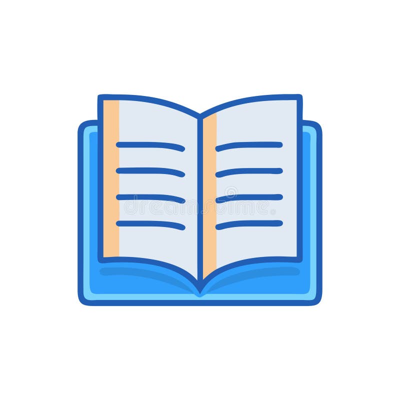 Modern Open Book Icon for Learning Stock Photo - Illustration of ...