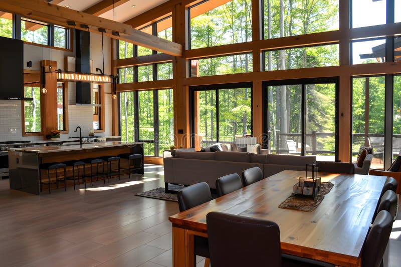 Modern Open-concept Living Space with Large Windows and Natural Light ...