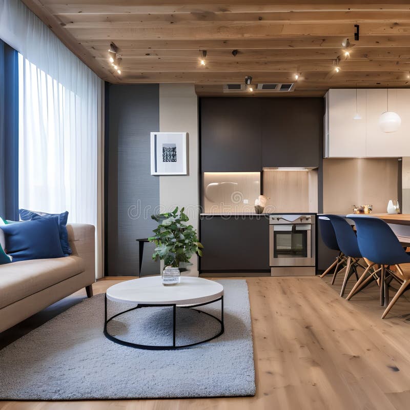 A Modern, Open-concept Loft Apartment with Exposed Ductwork, Concrete ...