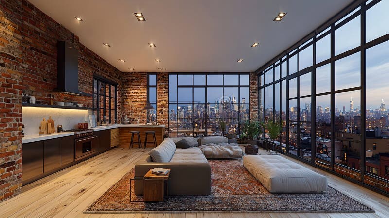 Modern Open Floor Plan Apartment with Stunning Views the Stylish Design ...