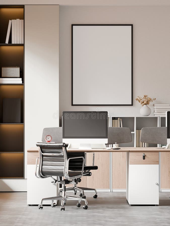 Modern Open Office Workspace Interior Stock Illustrations – 5,681 ...