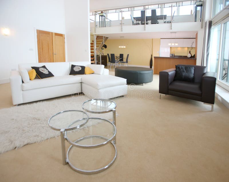 Modern Open Plan Apartment stock photo. Image of interior - 10442706