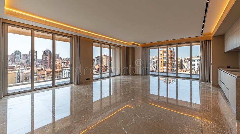 Modern Open-plan Apartment with City Views. Spacious, Luxurious ...
