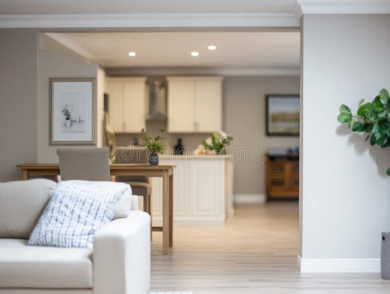 Modern Open Plan Living Room Interior Design Stock Image - Image of ...