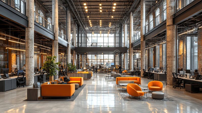 Modern, Open-plan Office Space with Exposed Industrial Features ...