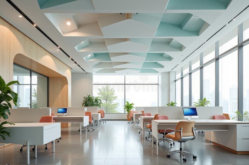 Modern Open-plan Office Space with Stylish Design and Natural Light ...