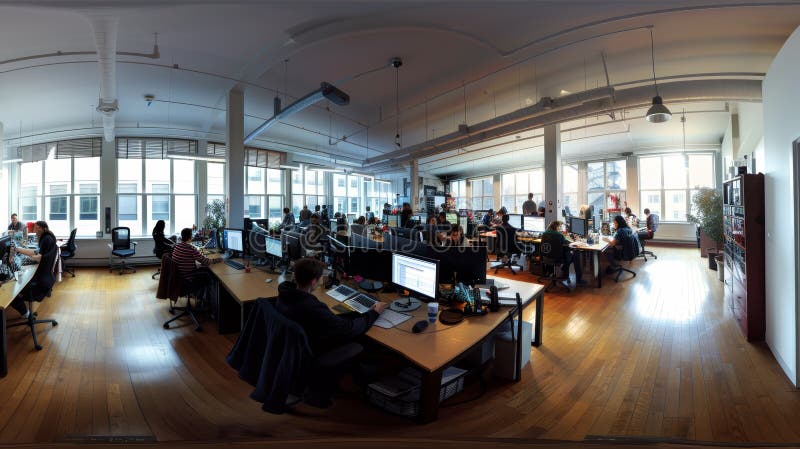 Modern Open-plan Office Space with Sunlight. Co-working and ...