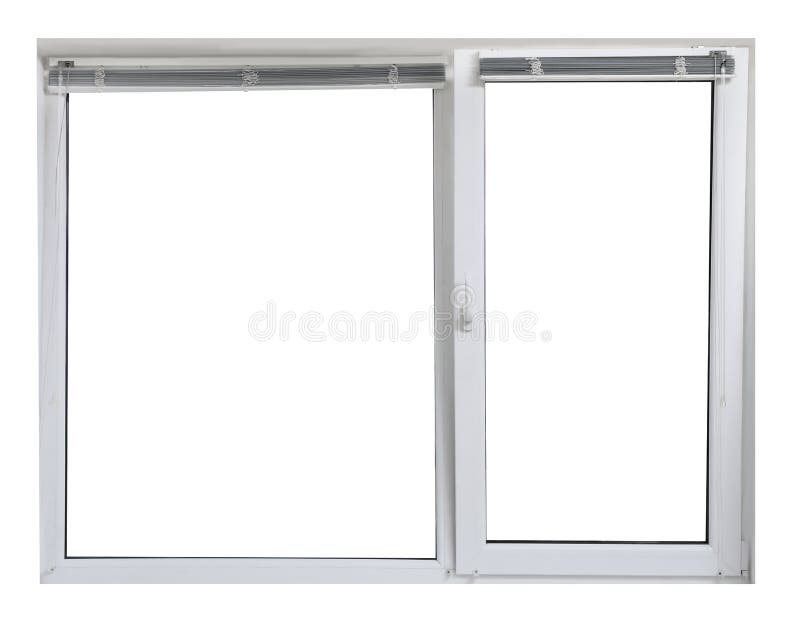 Modern Open Plastic Window on White Background Stock Photo - Image of ...